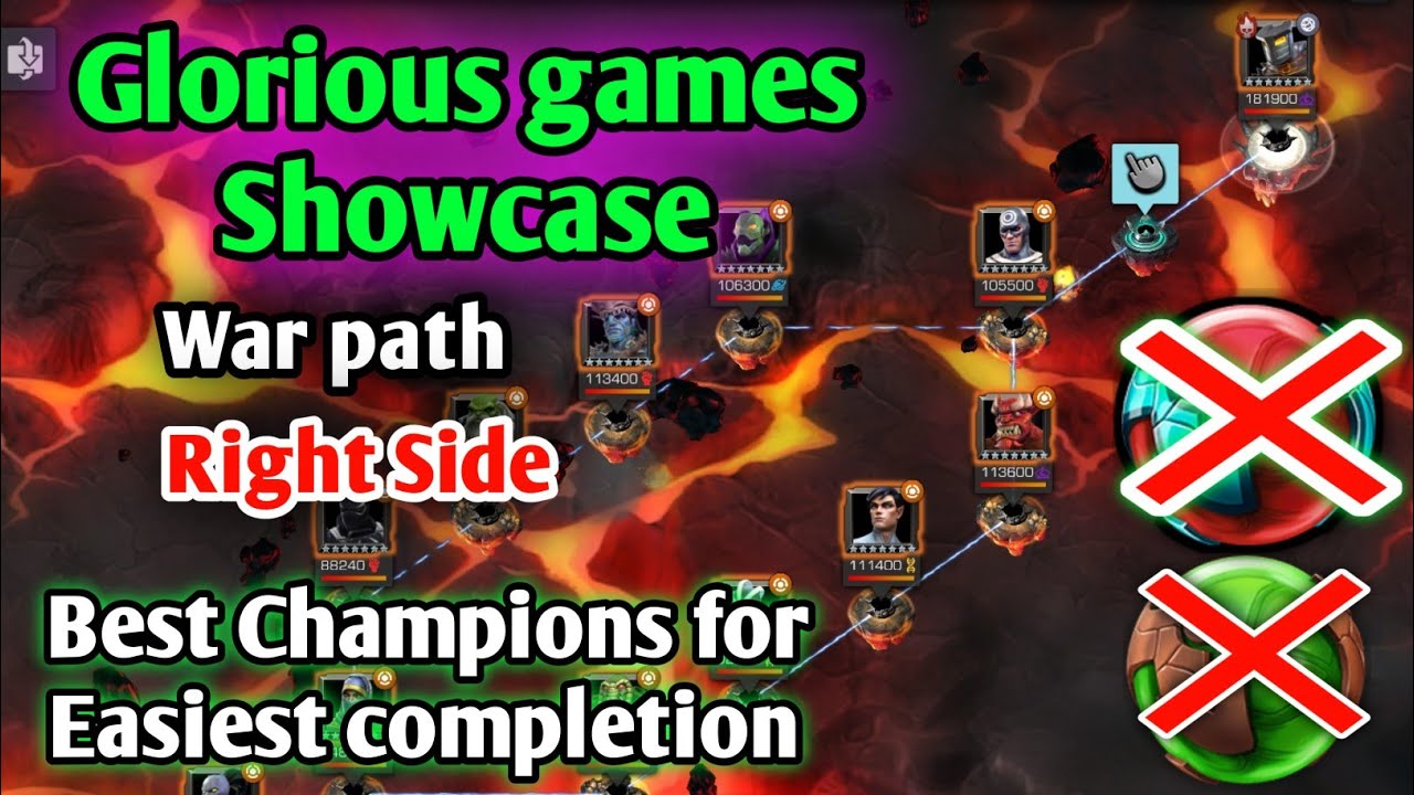 Glorious games Showcase | War Path : Right Side | Best champions for ...