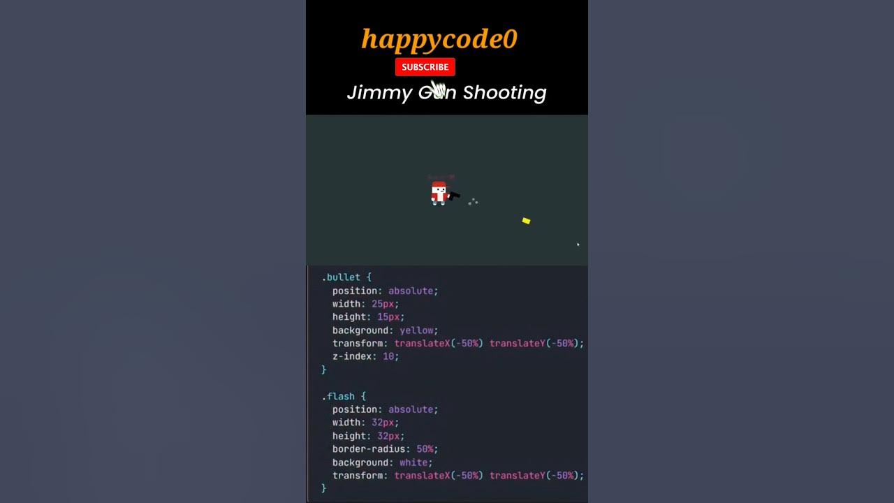 Jimmy Gun 🔫 Shooting #html #css #javascript |||| - YouTube
