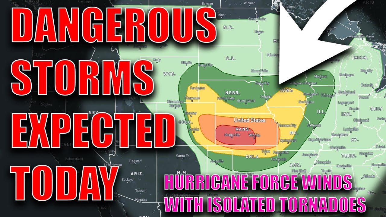 Dangerous Severe Risk Today! Hurricane Force Winds & Isolated Tornadoes ...