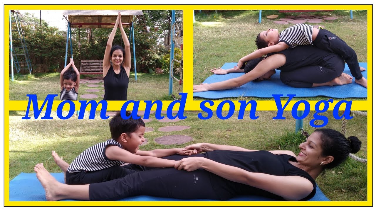 #kidsyoga Mom and kid yoga | 3 n half year old kid's yoga time with mom ...