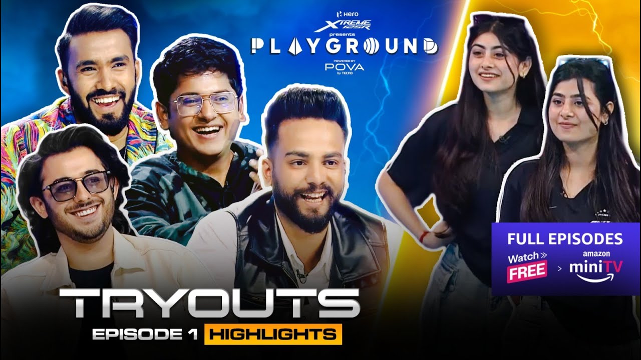 Playground 3 Tryouts | EP 1 Highlights | CarryMinati, Elvish Yadav, Techno Gamerz, Mortal ...