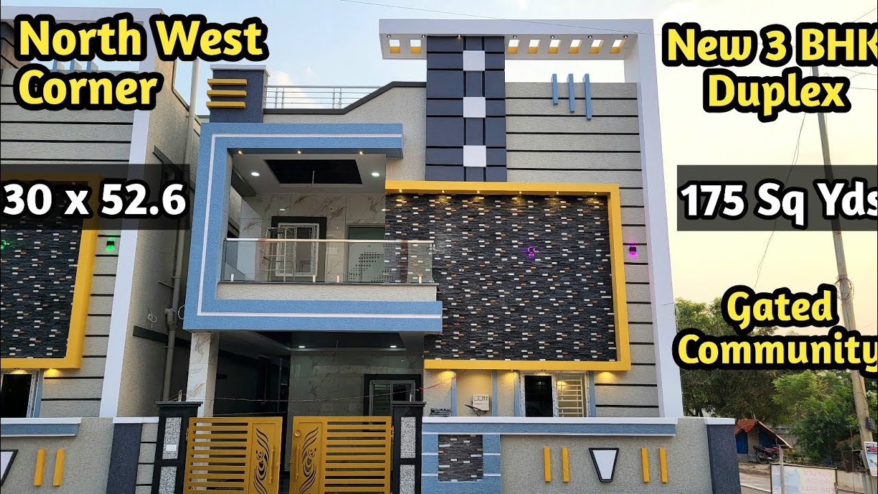 175 SY | North West Corner | New 3 BHK Duplex House for sale in Gated ...