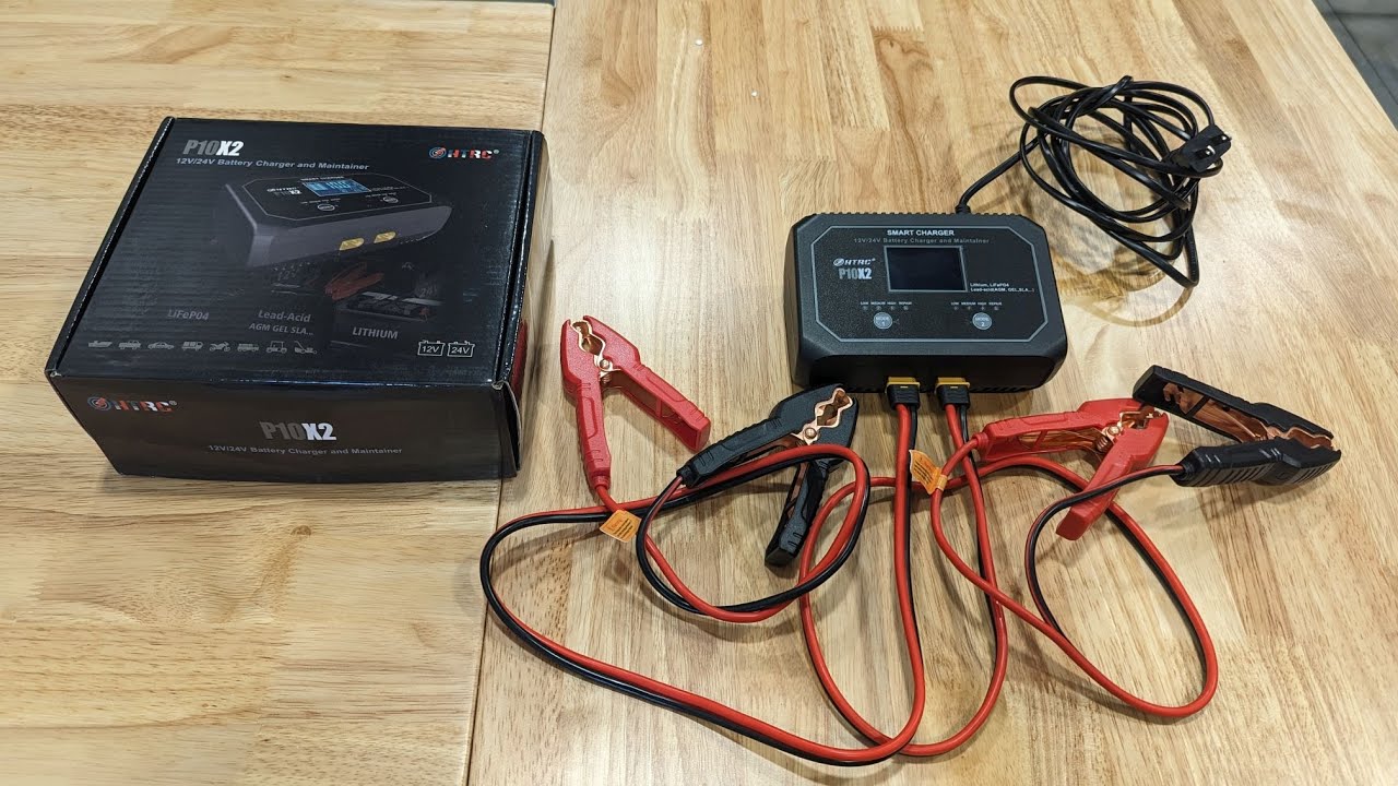 Aorika HTRC P10X2 12V 10A 24V 5A Dual Battery Charger Maintainer ...