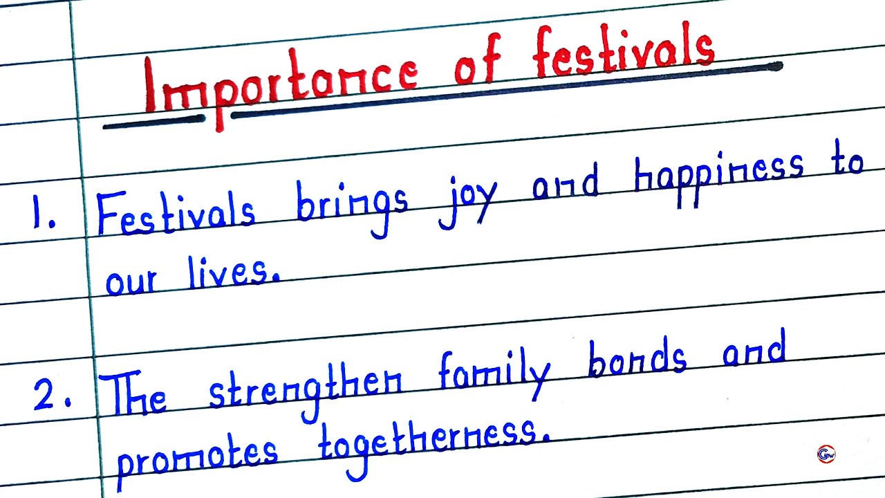Essay on importance of festivals | Importance of festival essay in ...