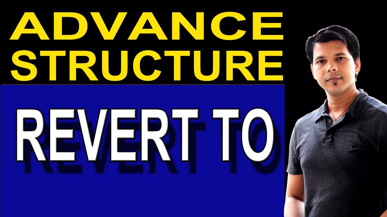 REVERT TO ADVANCE ENGLISH STRUCTURE - YouTube