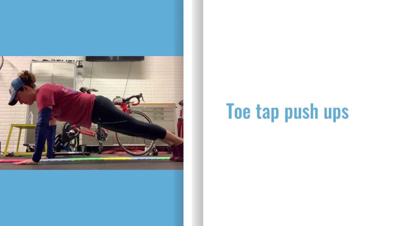 Toe tap push ups - YouTube