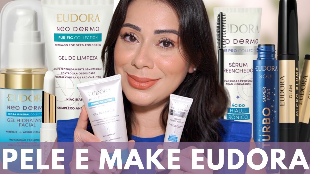 NOVIDADE EUDORA | Skincare e Make do dia usando Eudora - YouTube