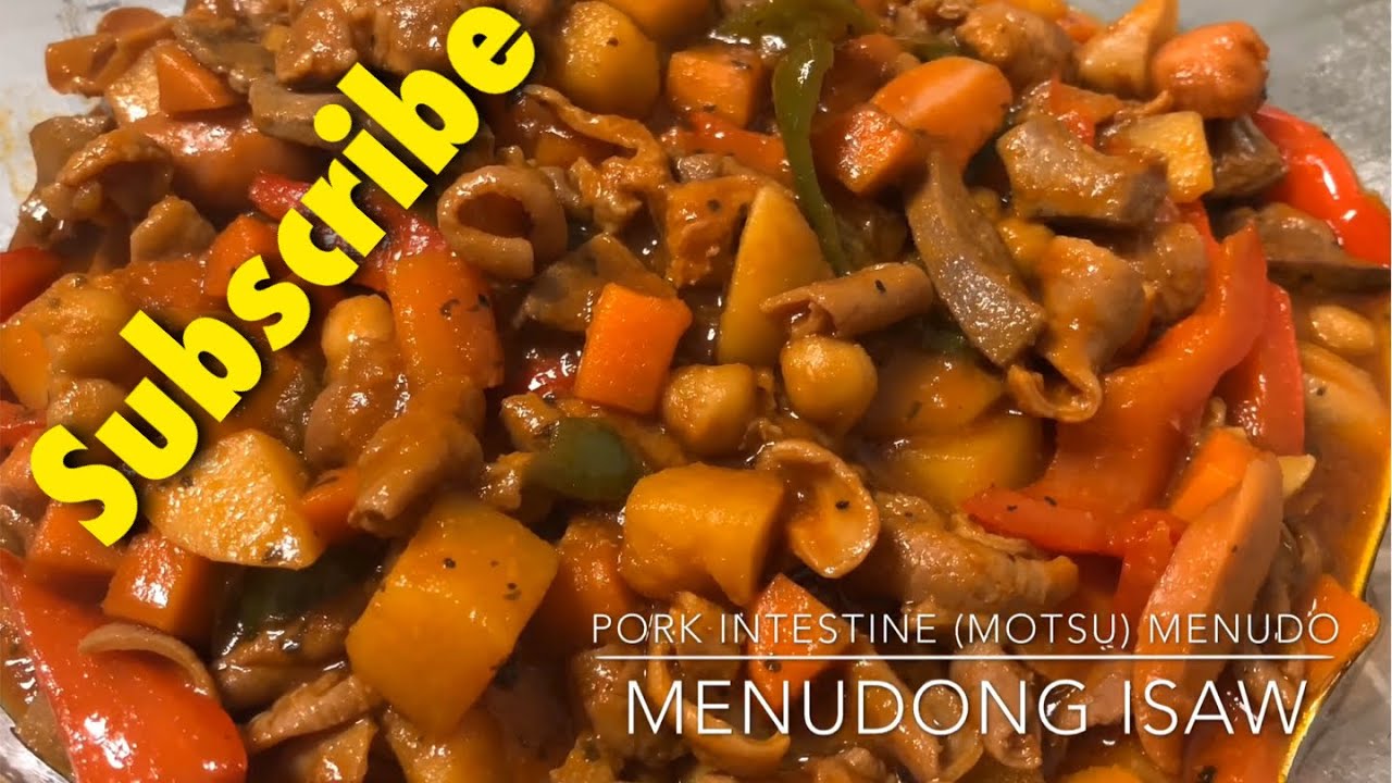 Filipino Recipe - Menudong Isaw (Pork Intestine Menudo) - YouTube