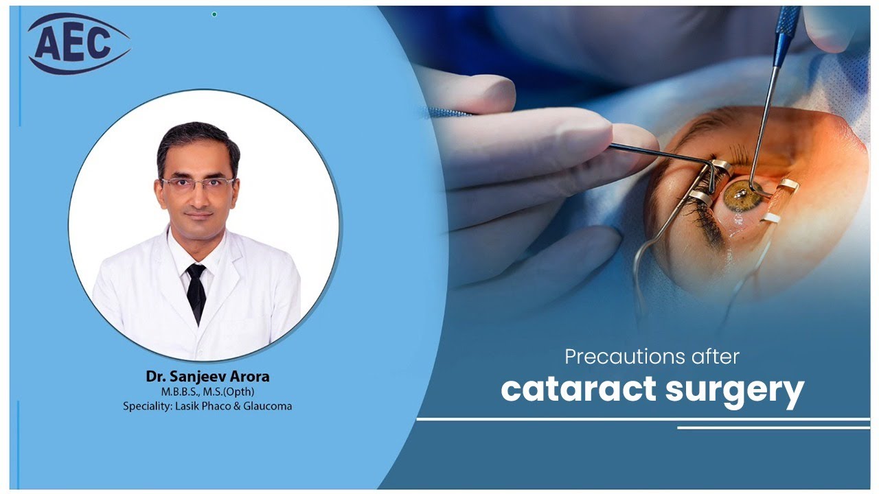 Dr. Sanjeev Arora share the must-follow precautions to recover safely and see clearly again ...