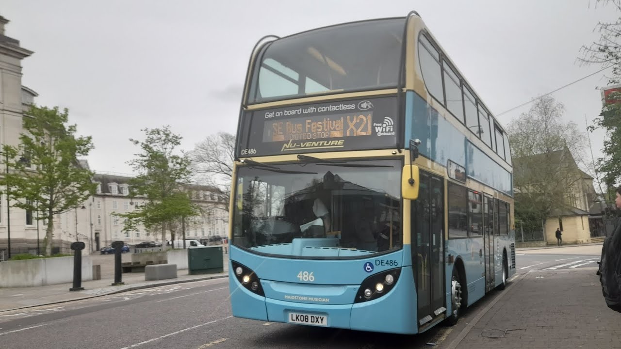 Onboard Nu Venture Bus DE486 - ADL Enviro400 - Route X21 - (LK08 DXY ...