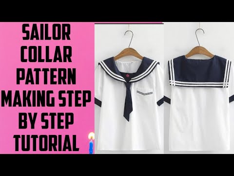 SAILOR COLLAR... PATTERN TUTORIAL STEP BY STEP - YouTube