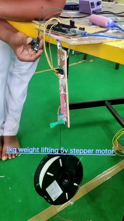 Dc motor project , stepper motor weight lifting , Arduino project ...