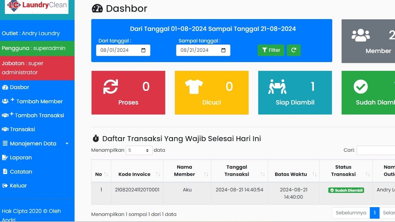 Aplikasi Manajemen Laundry Berbasis Web Framework Codeigniter Free Download - YouTube