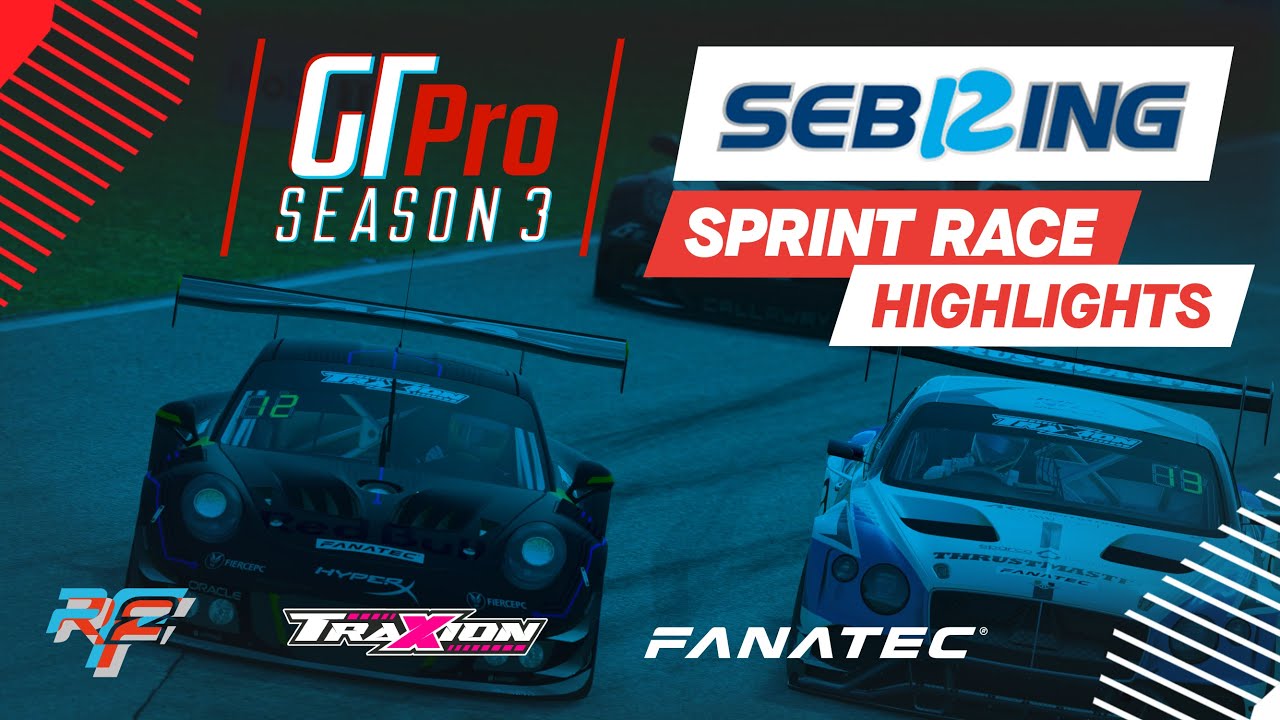 HIGHLIGHTS: rFactor 2 GT Pro Series Sprint Race | Round 5 - Sebring ...