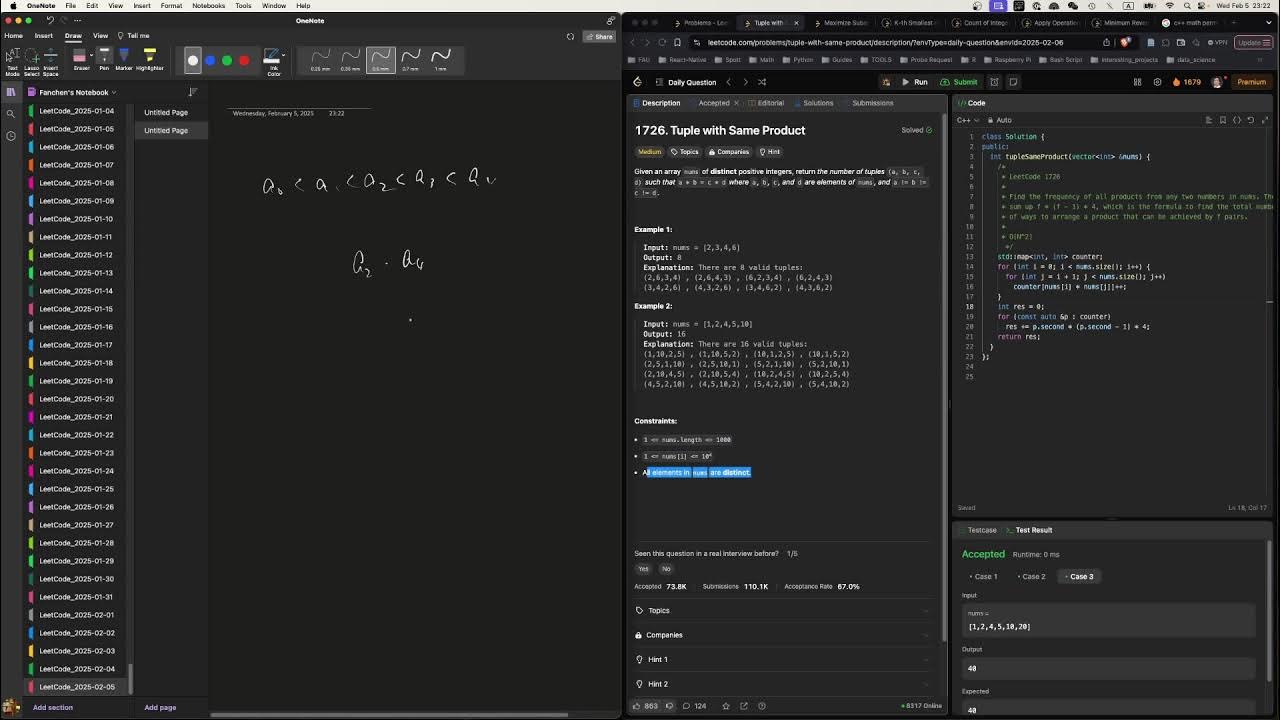 2025-02-06 LeetCode 1726 - YouTube