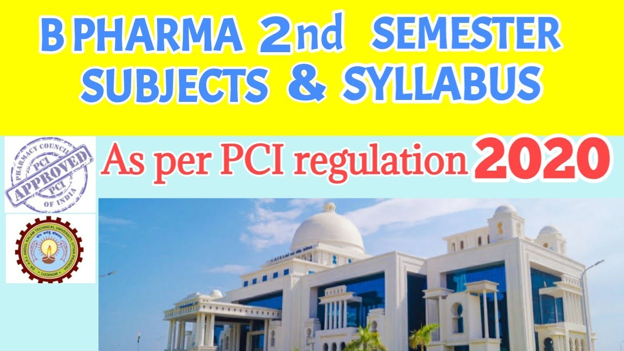 B Pharma 2nd Semester Syllabus And Subject 2020 Full Details PCI b-pharma-2nd-semester-syllabus-and-subject-2020-full-details-pci