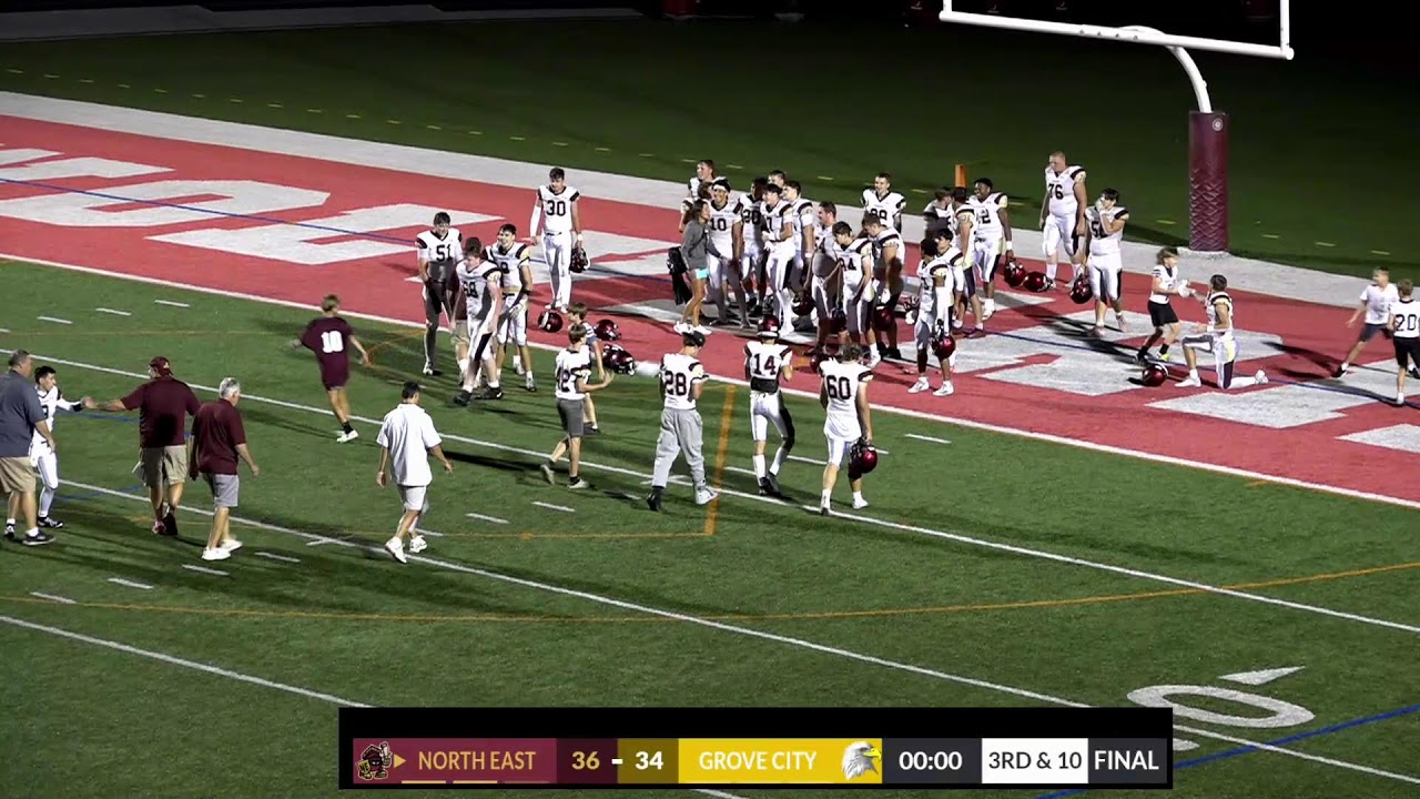 PIAA D-10 FOOTBALL NORTH EAST GRAPE PICKERS AT GROVE CITY EAGLES - YouTube