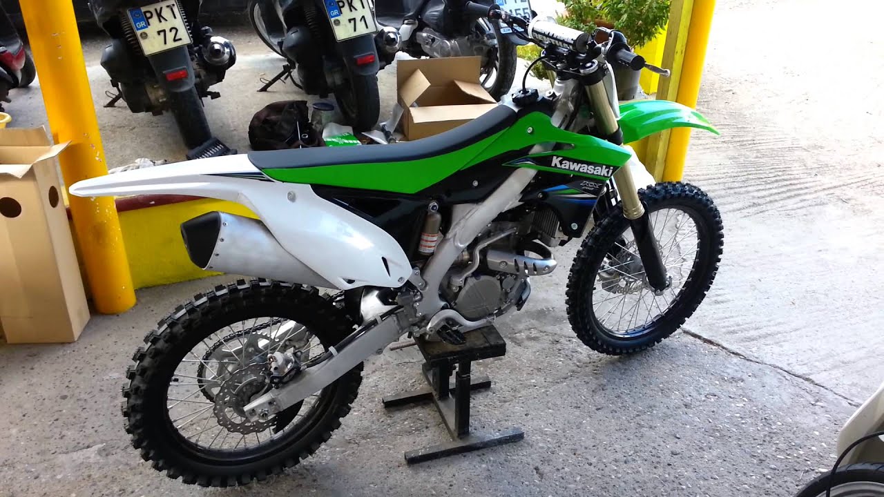 Kawasaki kx 250f 2014 first run - YouTube