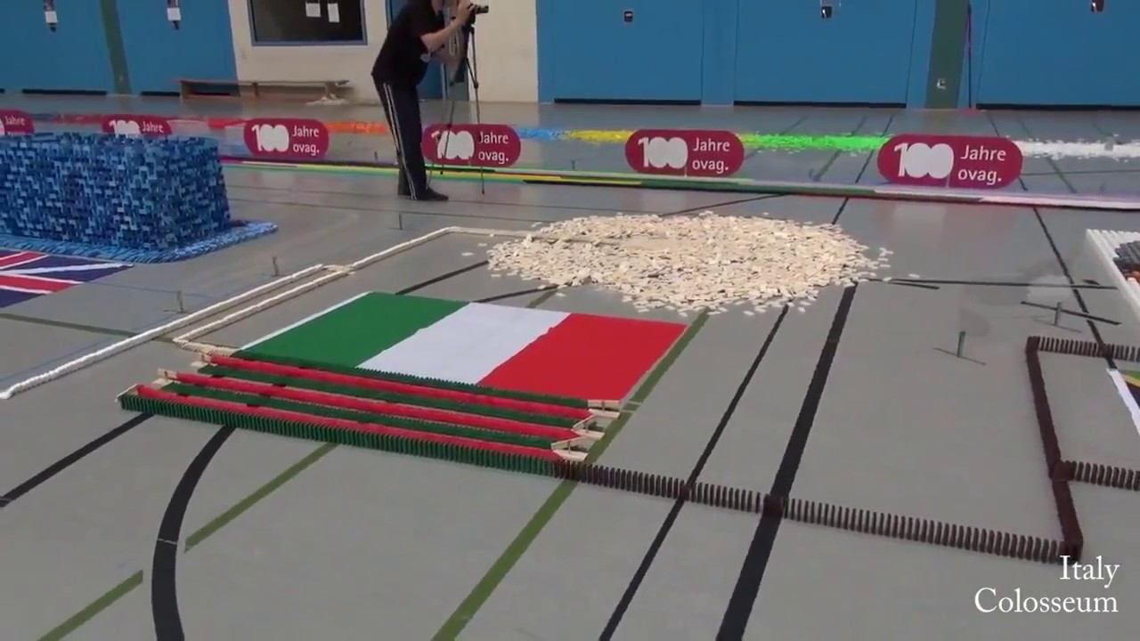 The Best Dominoes Breakdown --- World Record ---- 1,28,000 Dominoes ...