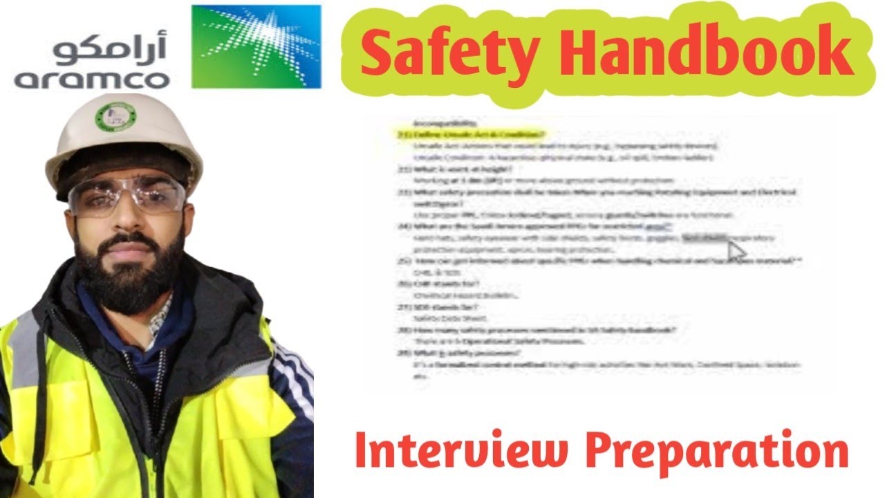 Saudi Aramco Safety Handbook Interview Questions | Basic Safety Rules ...