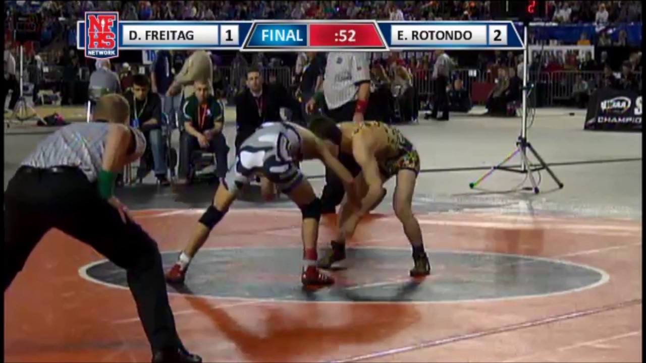 2015 4A 106lb State Championship Derek Freitag vs Ethan Rotondo - YouTube