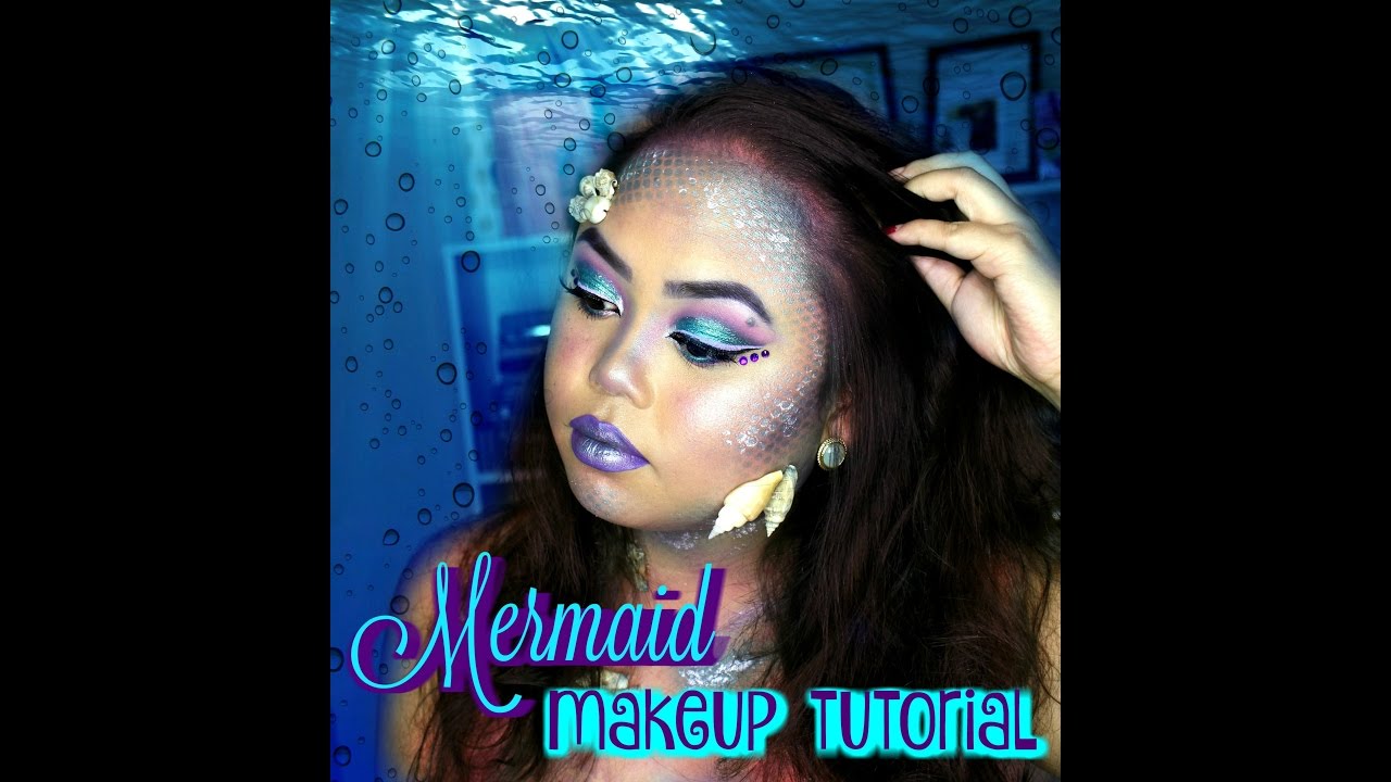 Mermaid makeup tutorial - YouTube