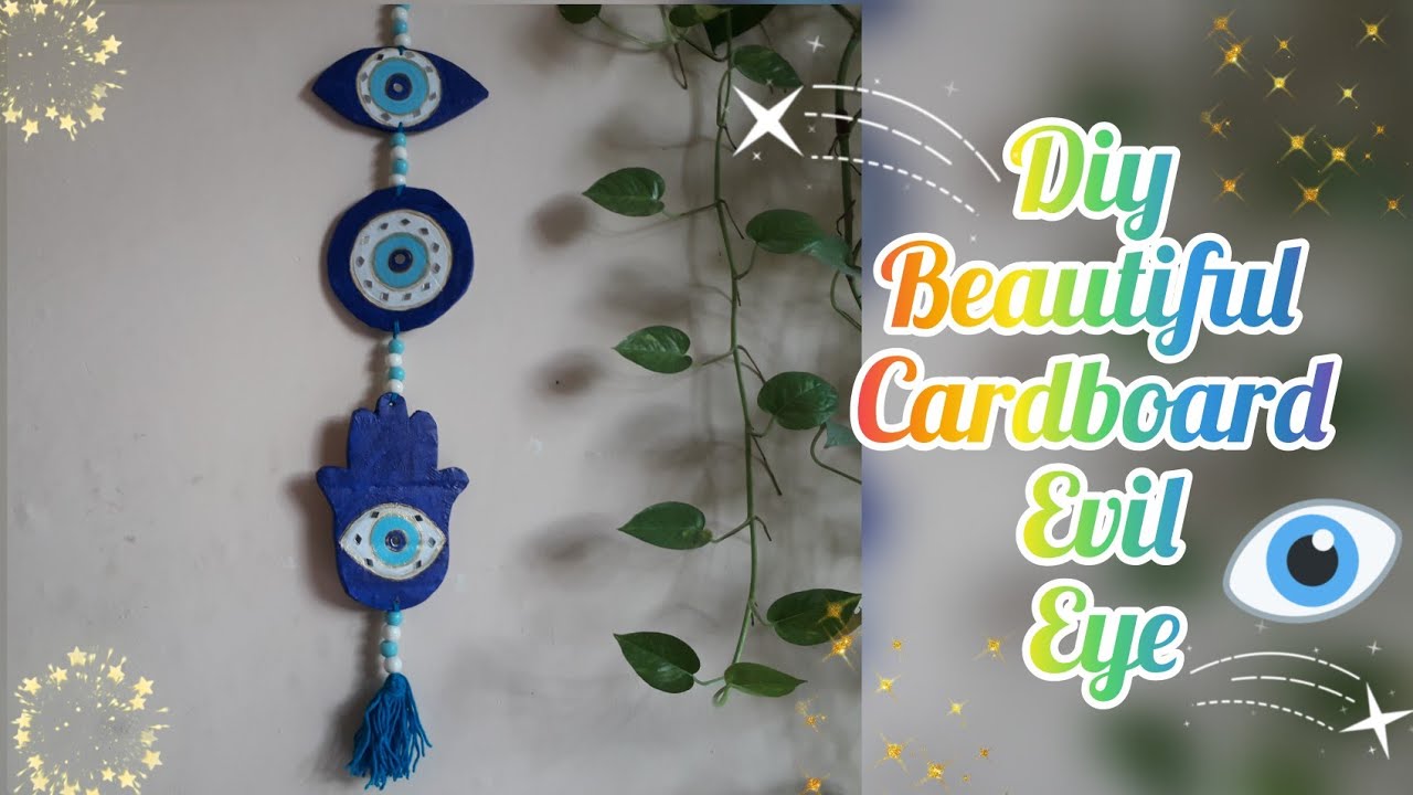 Diy Beautiful Cardboard Evil Eye & Hamsa Hand Wall Hanging Decor ideas ...
