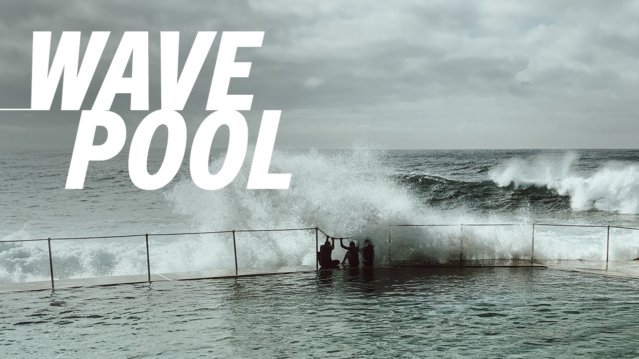 Wave pool Sydney style - Big surf batters Bronte baths - YouTube