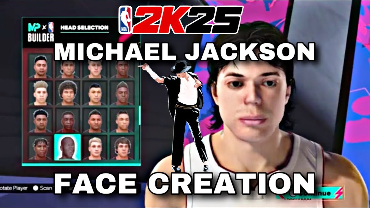 NBA2K25 MICHAEL JACKSON FACE CREATION! *EASY* THE BEST FACE CREATION IN ...