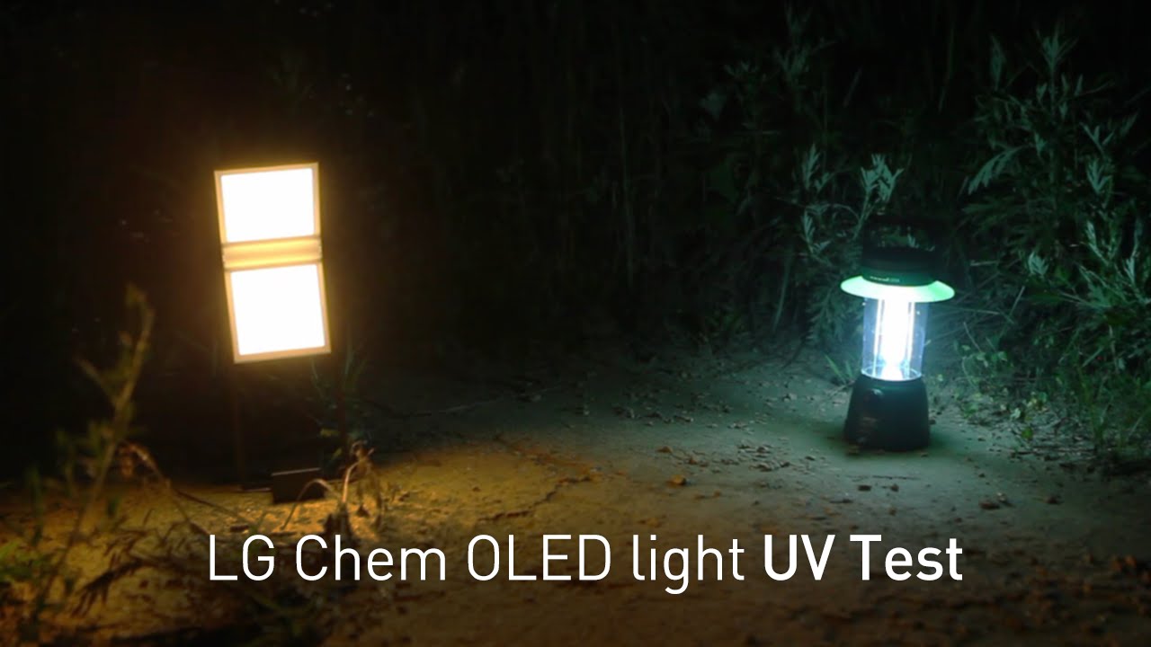 LG Display OLED light - UV Test - YouTube
