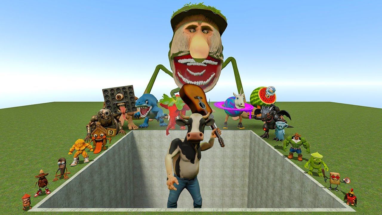AI Brainrot Memes vs Da Daaa Sapiii Bosses in Giant Pit – Gmod Chaos ...