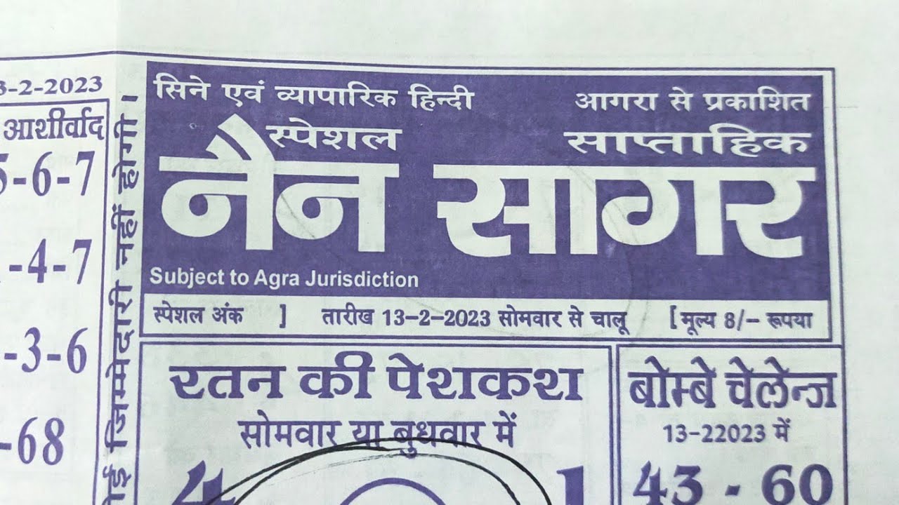 Nain Sagar Chart 13/02/2023 - YouTube