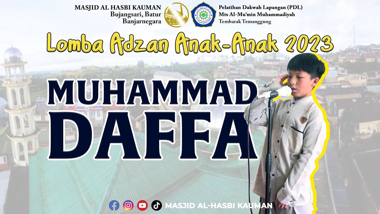 Muhammad Daffa ~ Lomba Adzan Anak-Anak 2023 - YouTube