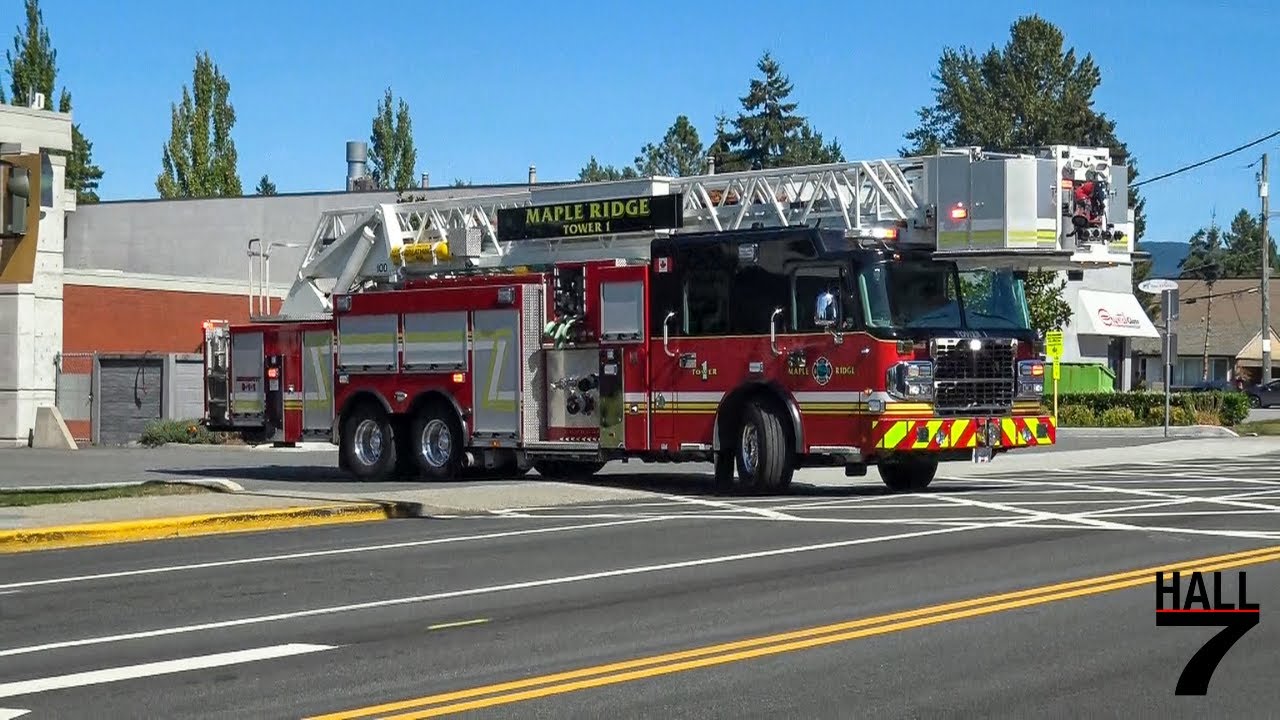 Maple Ridge Fire Rescue - Tower 1 Responding - YouTube