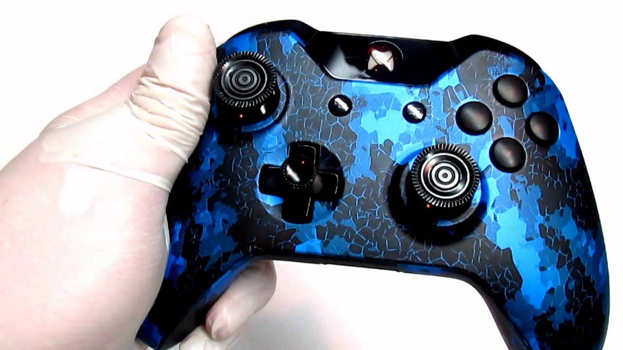 Blue Defected Custom Xbox One Controller - KwikBoy Modz - YouTube