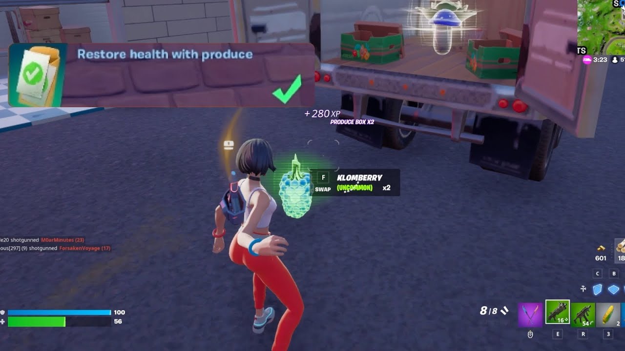 Restore health with produce in Fortnite Season 3 Quest - YouTube