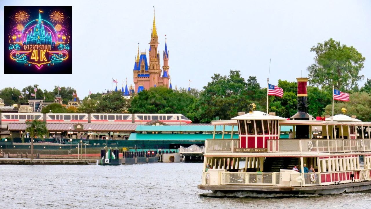 Magic Kingdom Ferry Boat Ride 2024 Experience in 4K Walt Disney World ...