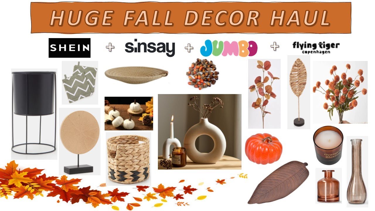 HUGE FALL DECOR HAUL // SHEIN // SINSAY // JUMBO // FLYING TIGER - YouTube