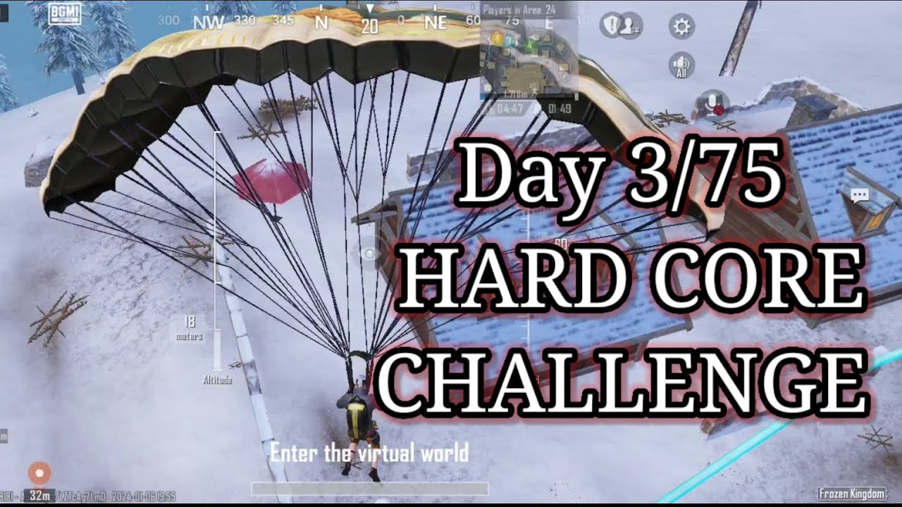 Day 3/75 HARD CORE CHALLENGE IN SNOW EVENT 😱 BGMI MONTAGE 🔥 # ...