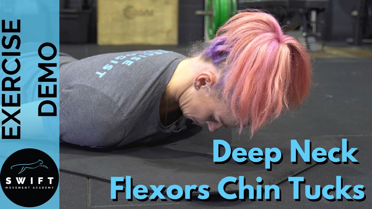 How To Do a Deep Neck Flexors Chin Tucks - YouTube