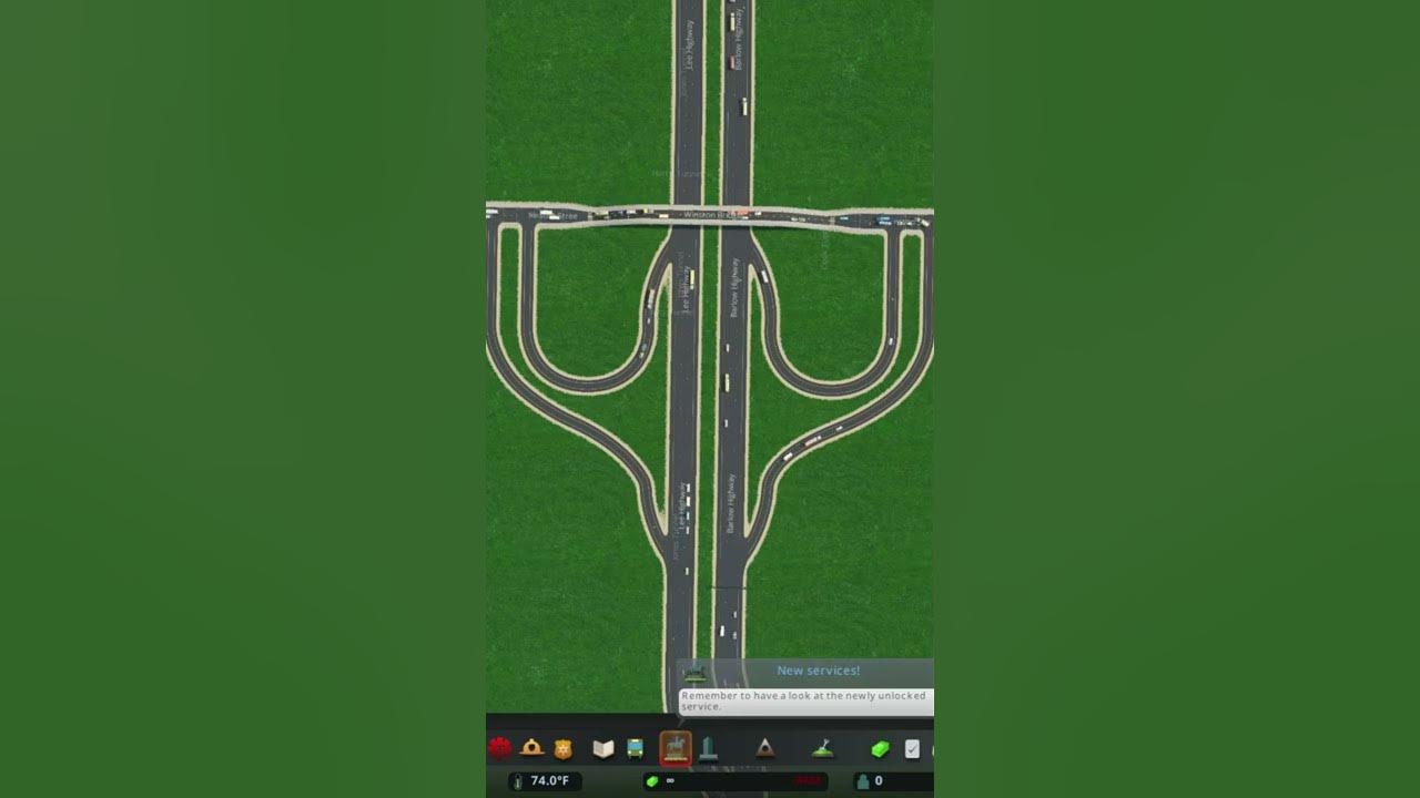 The BEST Cities Skylines Entrance - Partial Cloverleaf - Cities Skylines Airport DLC - YouTube