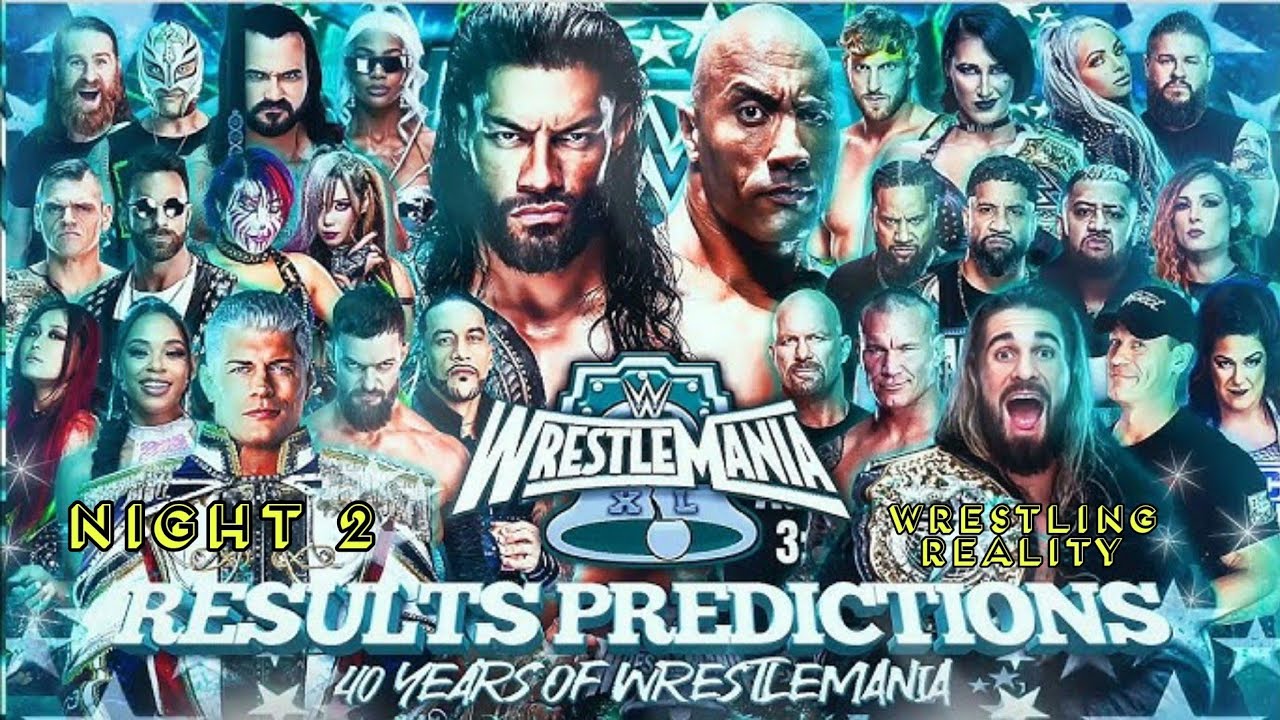 WWE WrestleMania 40 Night 2 - Match Card Predictions WWE Wrestlemania ...