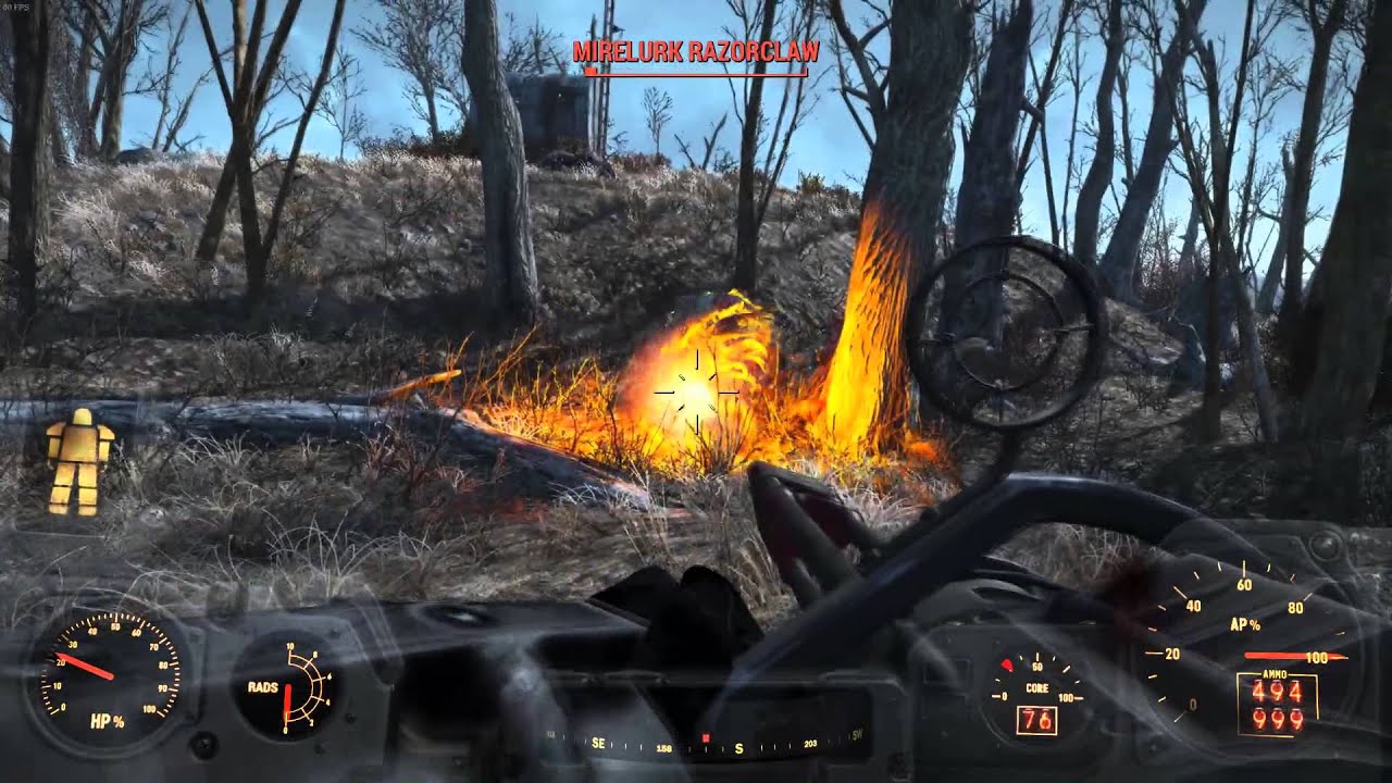Fallout 4 - Exploding Minigun - YouTube