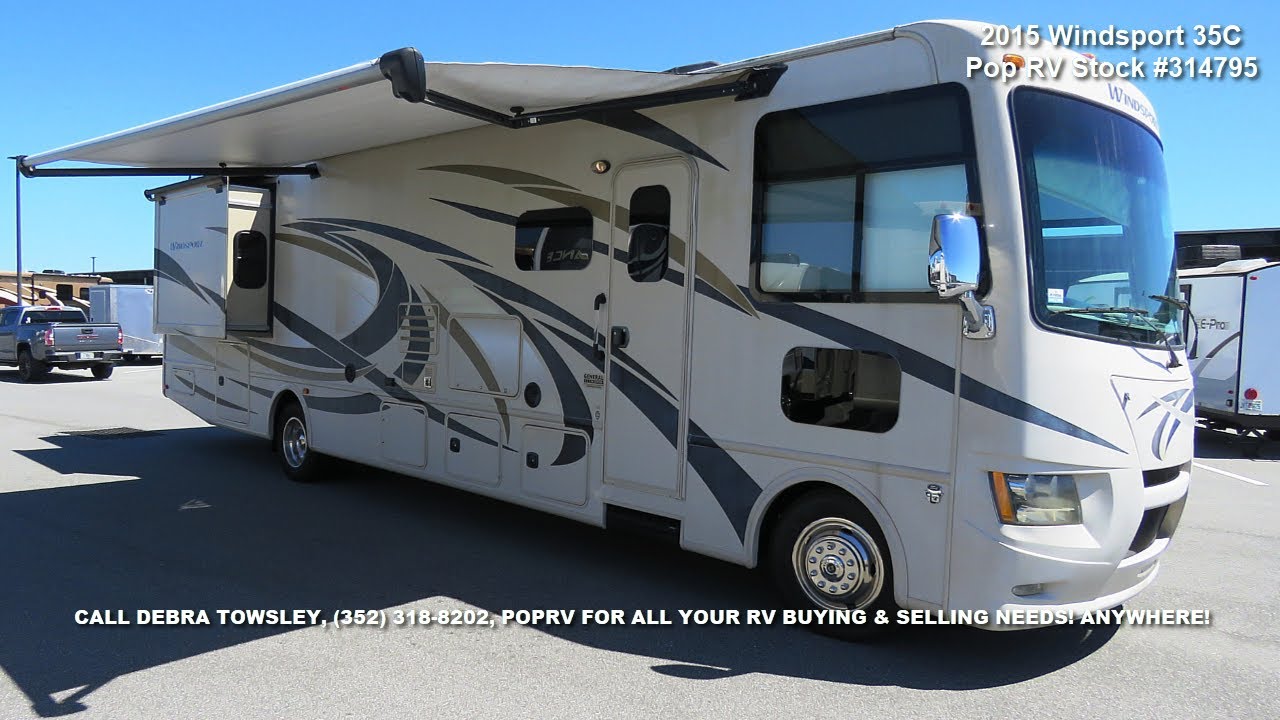 Pampered, 1-Owner, 2015 Windsport 35C, Bath & Half, Electric Cab-over ...