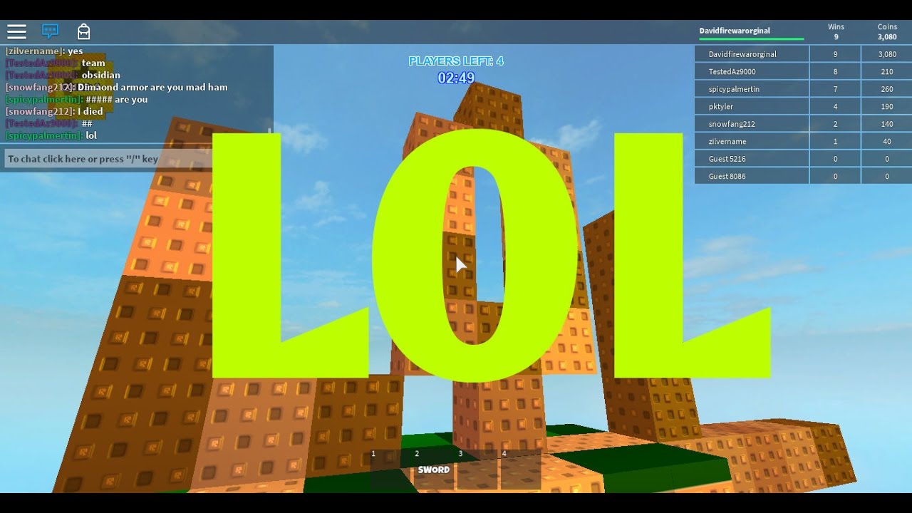 ROBLOX SKYWARS #34 LOL - YouTube
