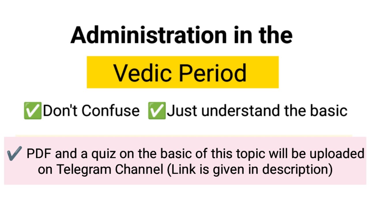 Administration in the Vedic Period (Ancient History) - YouTube