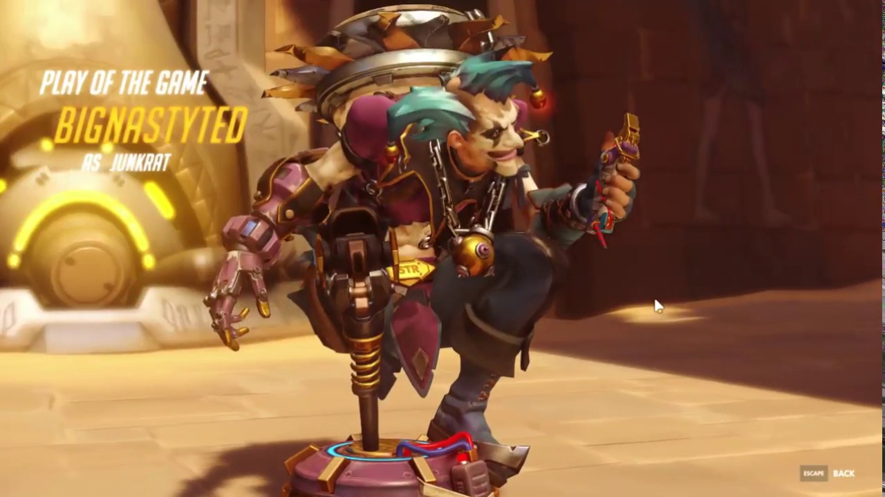 Overwatch Junkrat POTG 4 man RIP Tire - YouTube