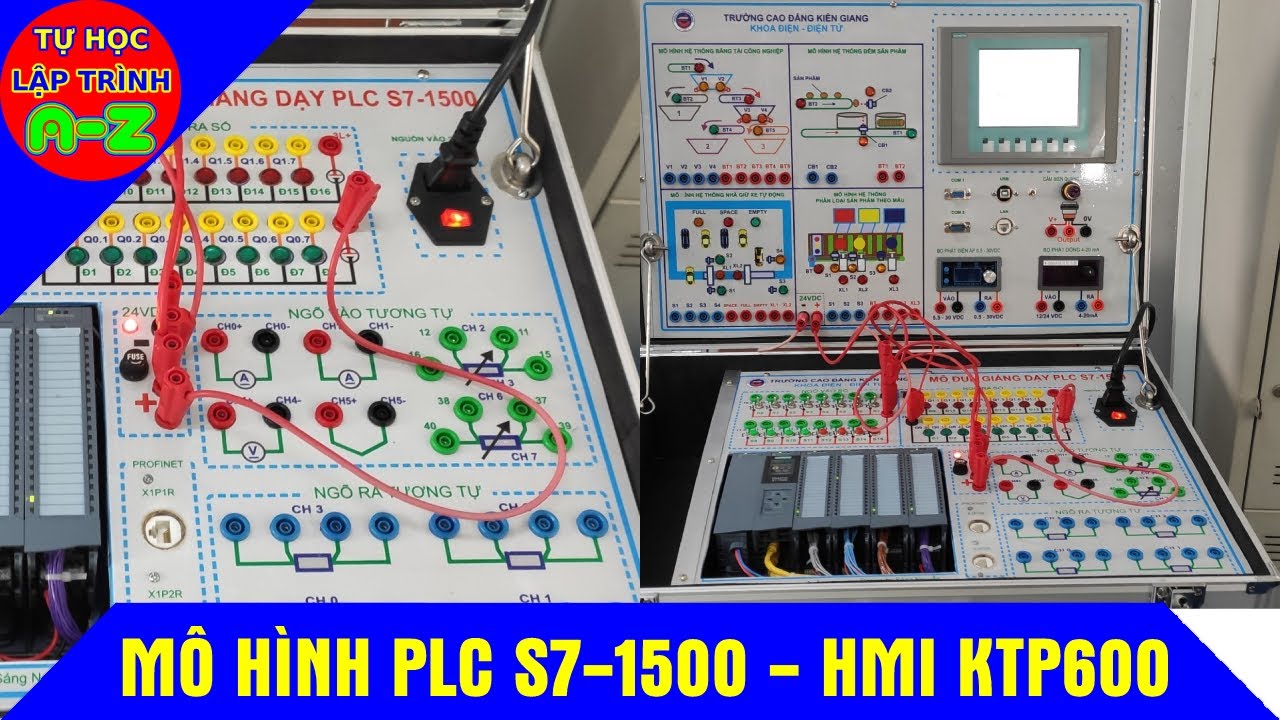 Giới thiệu mô hình PLC S7-1500 và HMI KTP600 Siemens BASIC COLOR PN ...