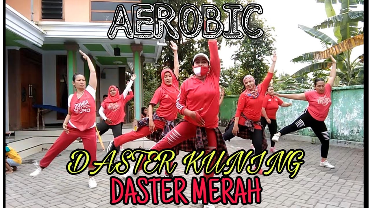 Aerobic full//Senam Kreasi Dangdut//Daster kuning Daster merah ...