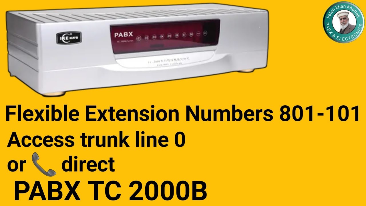 Trunk Access 0 or 📞Direct Flexible Numbering PABX 2000B - YouTube